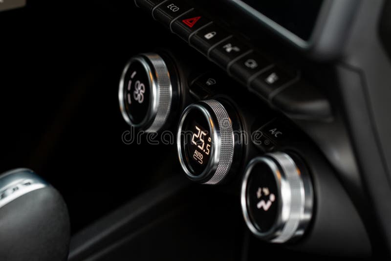 Modern Car Passenger’s Temperature Control. Stock Photo - Image of ...