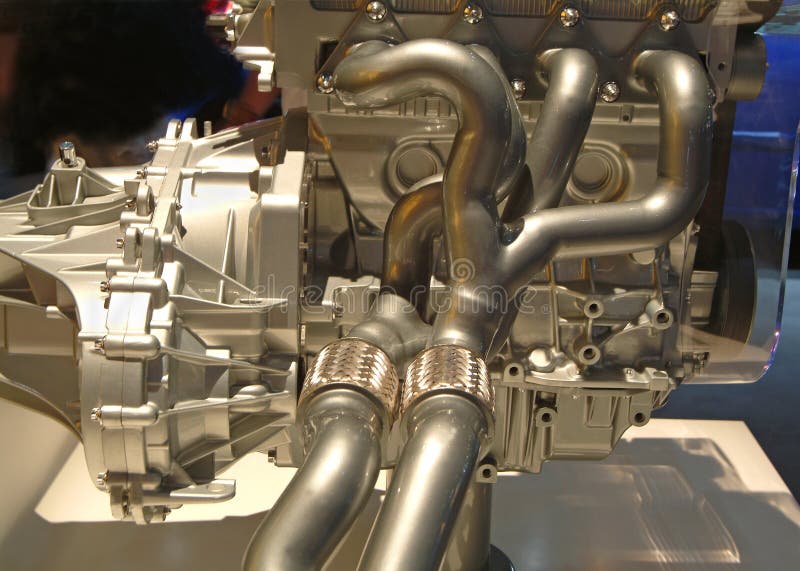 Modern car power engine stock image. Image of glimmer, chrome - 934061