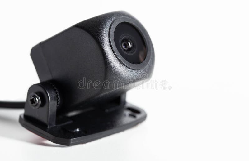 Modern Car Rear View Camera on a White Background, Close-up, Isolate ...