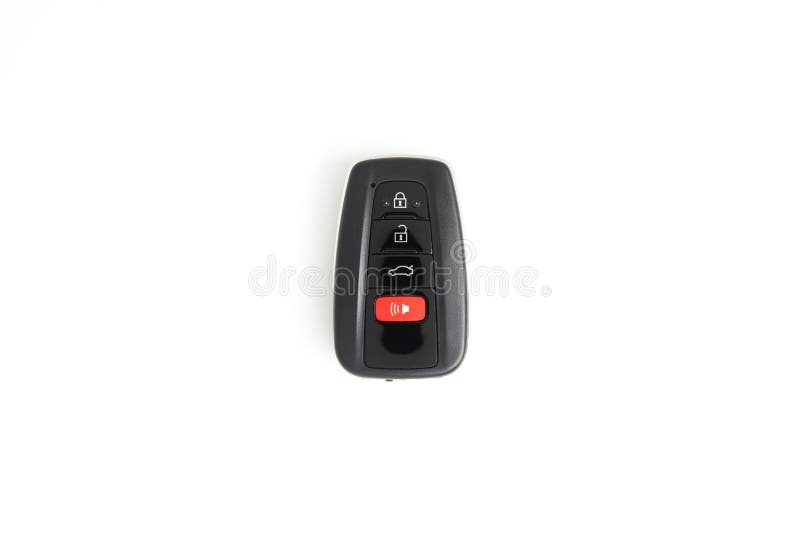 Modern Car Remote Key on the White Isolated Background Stock Image ...