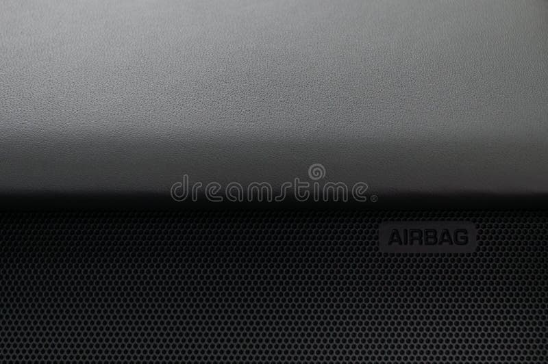 Modern Car`s Dashboard. Word `Airbag` Written on Panel. Stock Photo ...