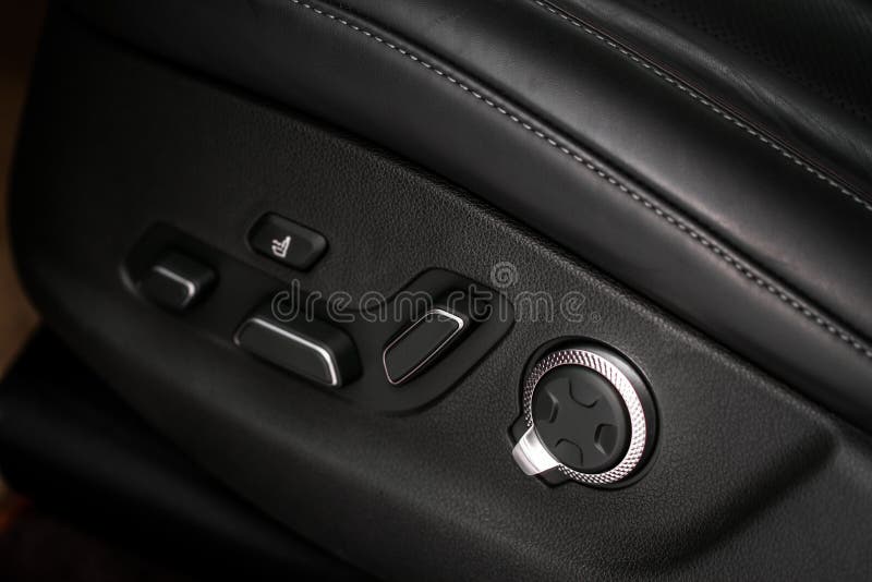 Modern car seat switch. stock image. Image of seated - 266802399