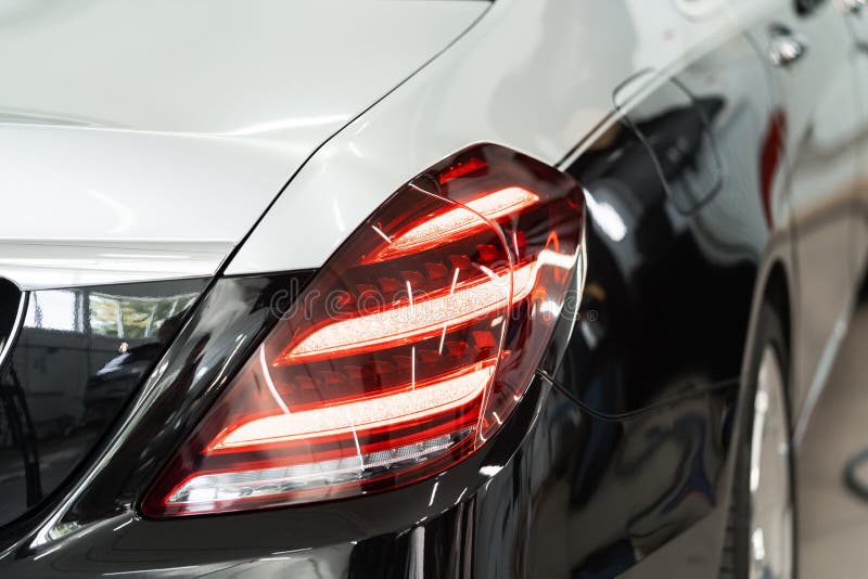 Modern Car in a Car Service Close Up Stock Photo - Image of vehicle ...