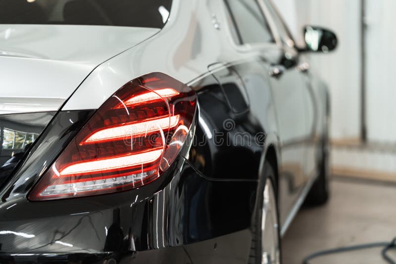 Modern Car in a Car Service Close Up Stock Image - Image of repair ...