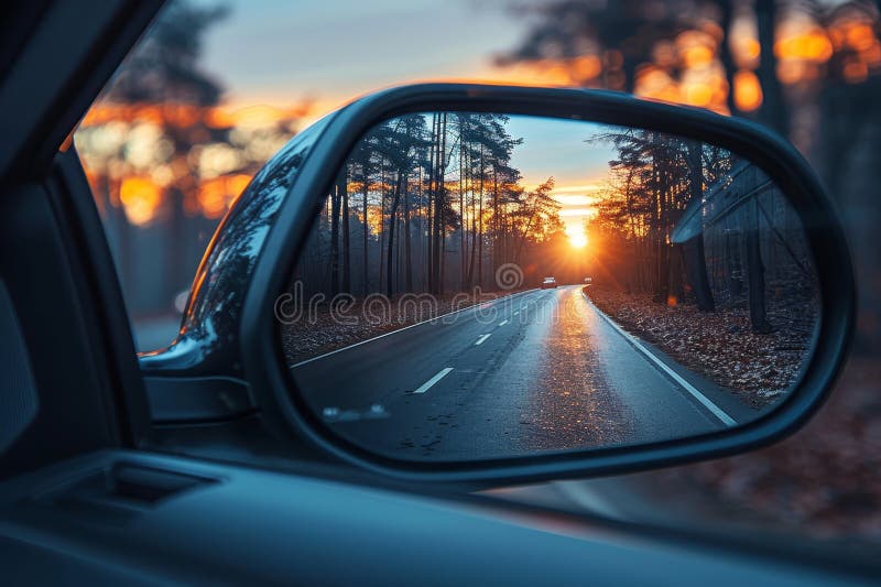 Modern Car Side Mirror View for Improved Safety and Visibility while ...