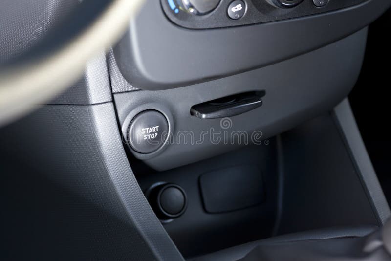Modern Car Start Card stock image. Image of button, contemporary - 40992173