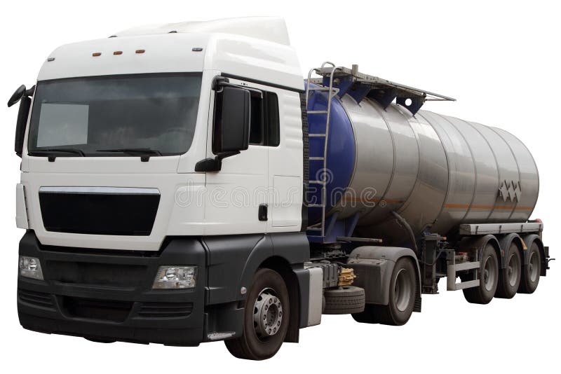 Oil Tanker Isolated Over White Stock Photos - Free & Royalty-Free Stock ...