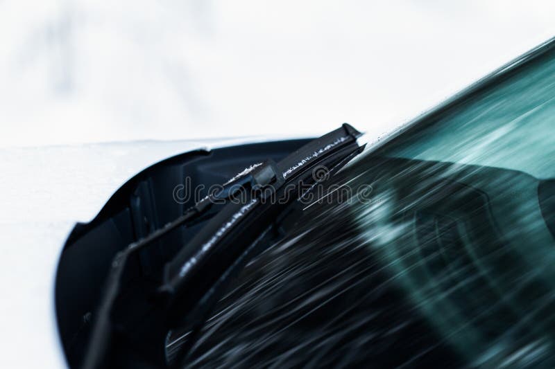 Modern Car Windscreen Wiper. Stock Photo - Image of automotive, dirty ...