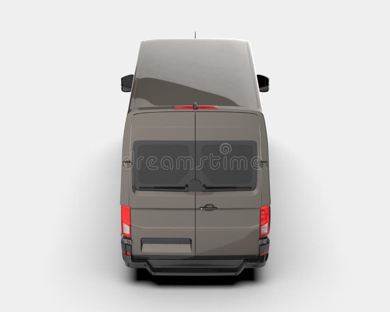 Modern Cargo Van Isolated on Background. 3d Rendering - Illustration ...