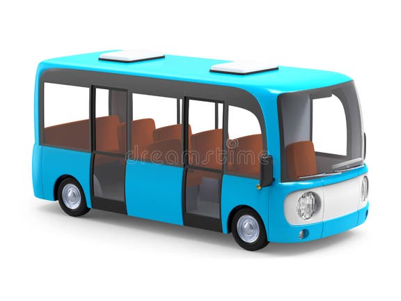 Modern cartoon bus stock illustration. Illustration of blank - 100953473