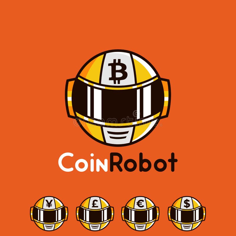 Fun Robot Machine Mascot Logo Design Stock Vector - Illustration of ...