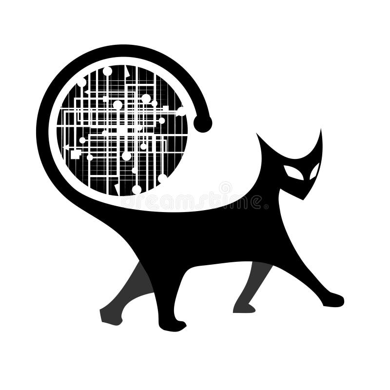 Modern cat stock vector. Illustration of vector, animal - 20873325