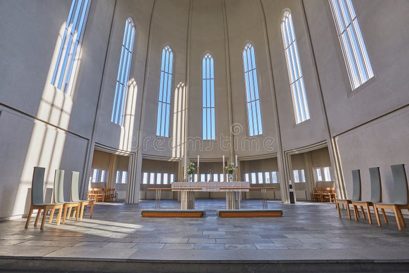 Modern Cathedral Interior editorial stock image. Image of interior ...