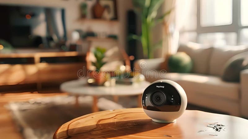 Modern Cctv Camera in Living Room. Ip Security Home Camera. Smart Home ...