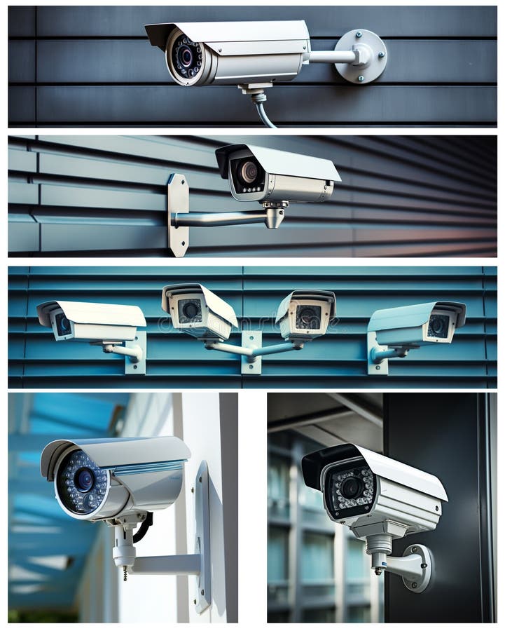 Modern CCTV Camera on the Modern Building Wall. Set on Images, Wide ...