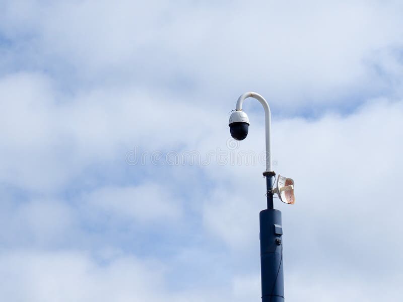 A Modern CCTV Camera Placed on a High Pole Stock Photo - Image of ...