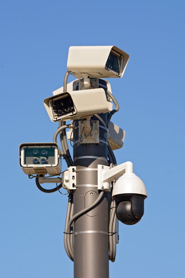 Modern CCTV Camera. Surveillance Technology Stock Image - Image of ...