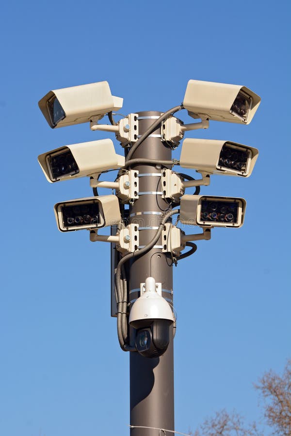 Modern CCTV Camera. Surveillance Technology Stock Image - Image of data ...