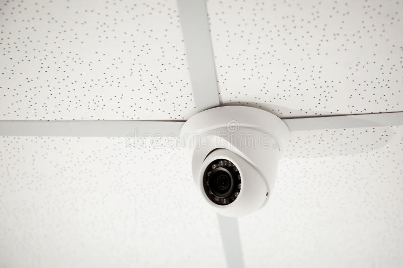 Modern CCTV Security Camera Installed Indoors Stock Photo - Image of ...