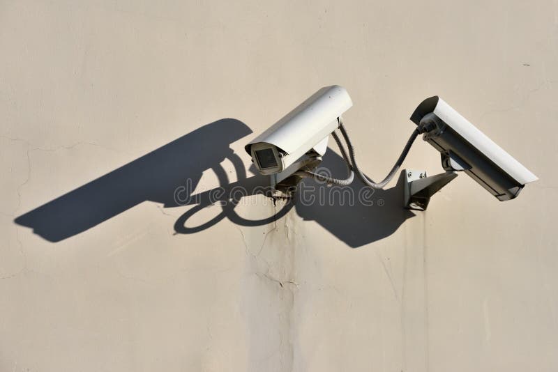 Modern CCTV Security Cameras Stock Photo - Image of alertness, detector ...