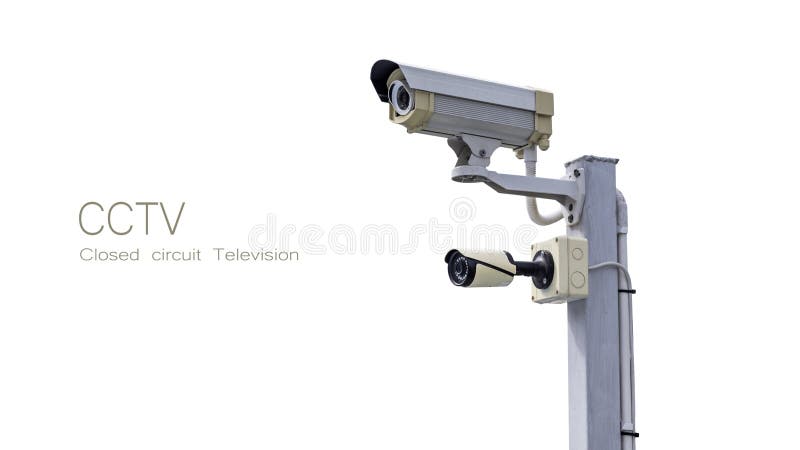 Modern CCTV Security System on the Wall. Smart Camera Theft Protection ...
