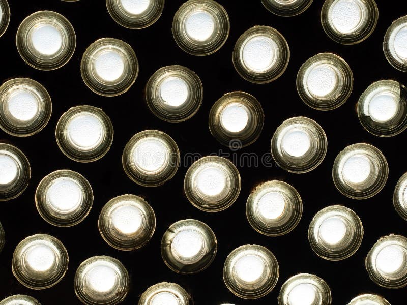 Modern Ceiling Build from Glass Bricks in Circle Shape Stock Image ...