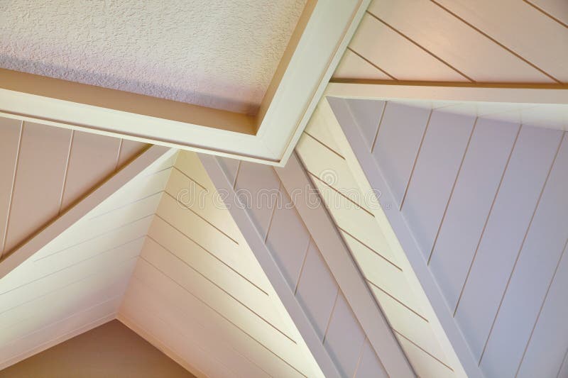 Modern Ceiling Design Interplay with Textures and Geometrics Stock ...