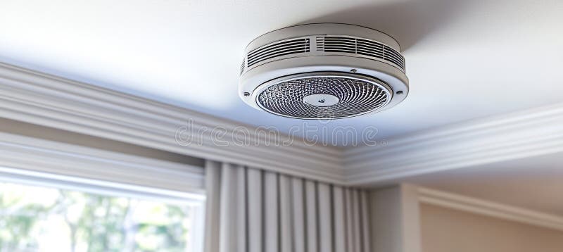 A Modern Ceiling Fan Installed in a Contemporary Home Interior ...