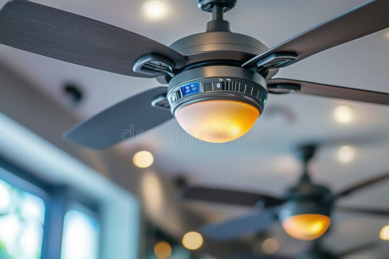 Modern Ceiling Fan with Integrated Light in a Stylish Interior Setting ...