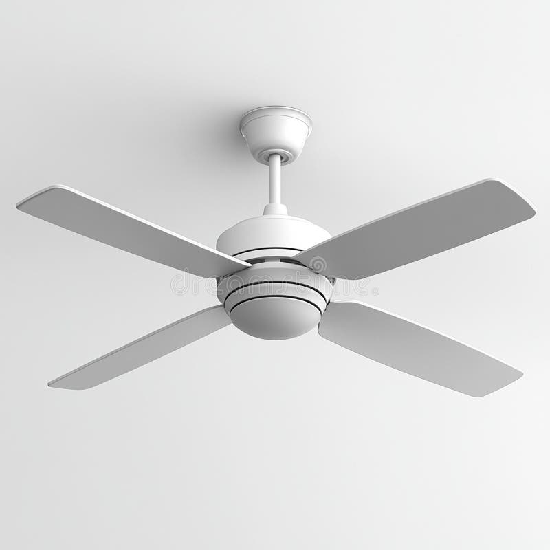 Modern Ceiling Fan with Sleek Design and Quiet Operation Stock ...