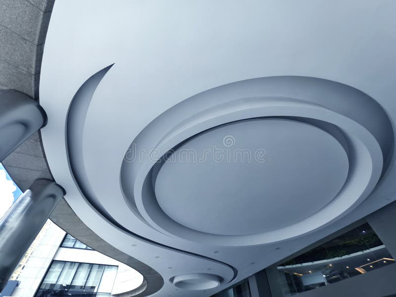 A Modern Ceiling that Features a Circular Design Stock Photo - Image of ...