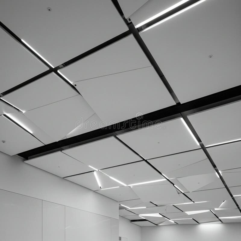 Modern Ceiling with Geometric Design Features Large, Overlapping ...