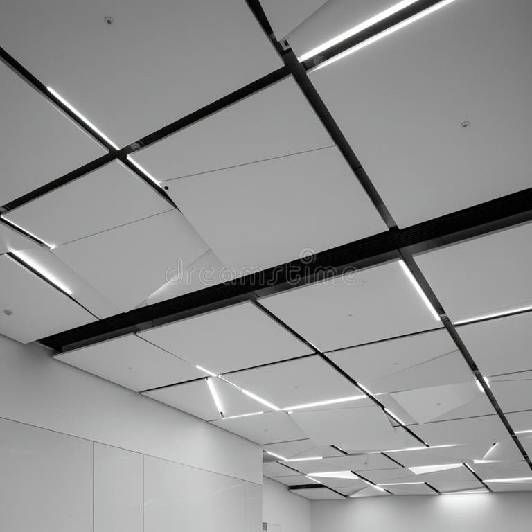 Modern Ceiling with Geometric Design Features Large, Overlapping ...