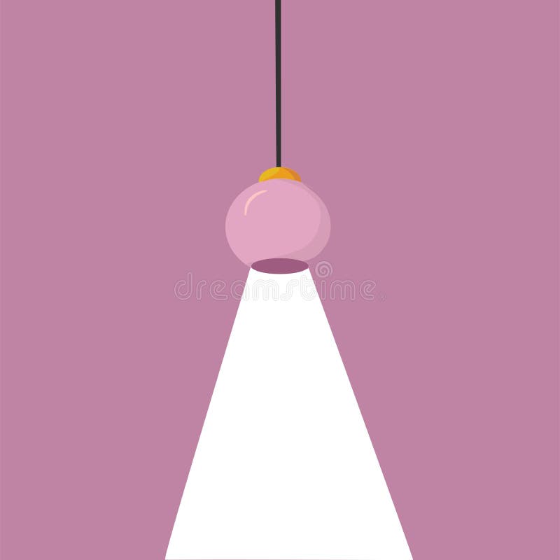 Modern Ceiling Lamp in Cartoon Style. a Chandelier Hanging on a Cable ...
