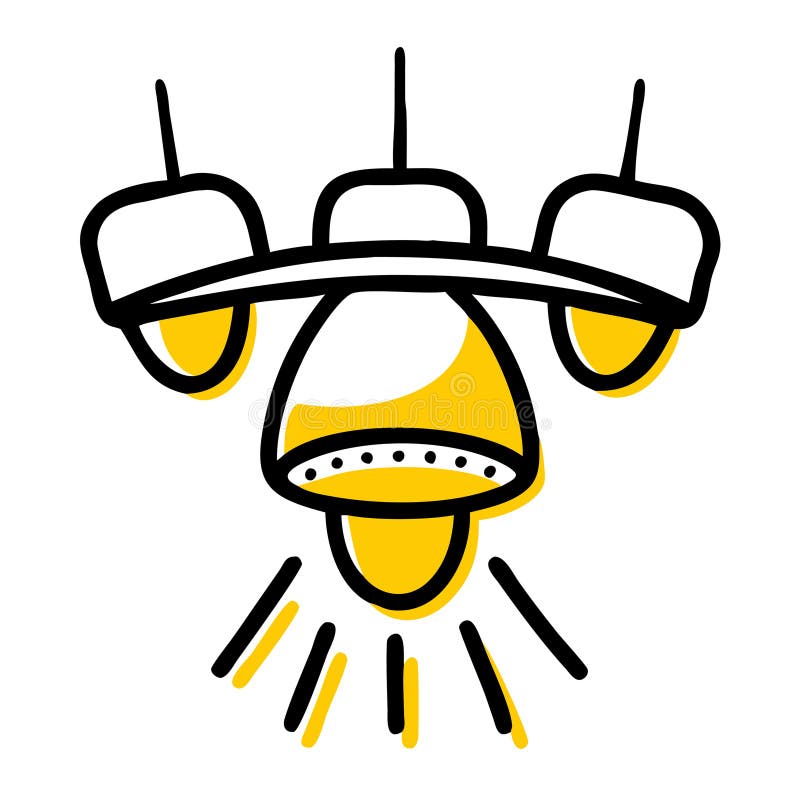 Modern Ceiling Light Vector Illustration for Interior Design and Home ...