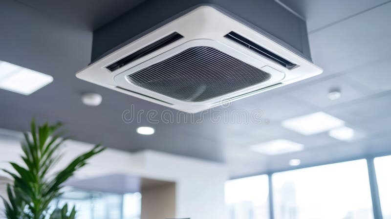 Modern Ceiling-mounted Air Conditioning Unit Installed in an Office ...