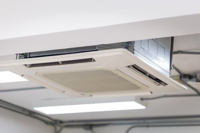 Modern Ceiling Mounted Cassette Type Air Conditioning System in Coffee ...