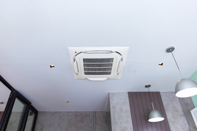 Modern Ceiling Mounted Cassette Type Air Conditioning System in Coffee ...