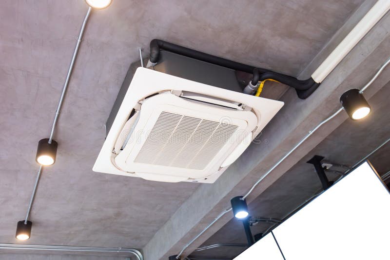 Modern Ceiling Mounted Cassette Type Air Conditioning System in Coffee ...