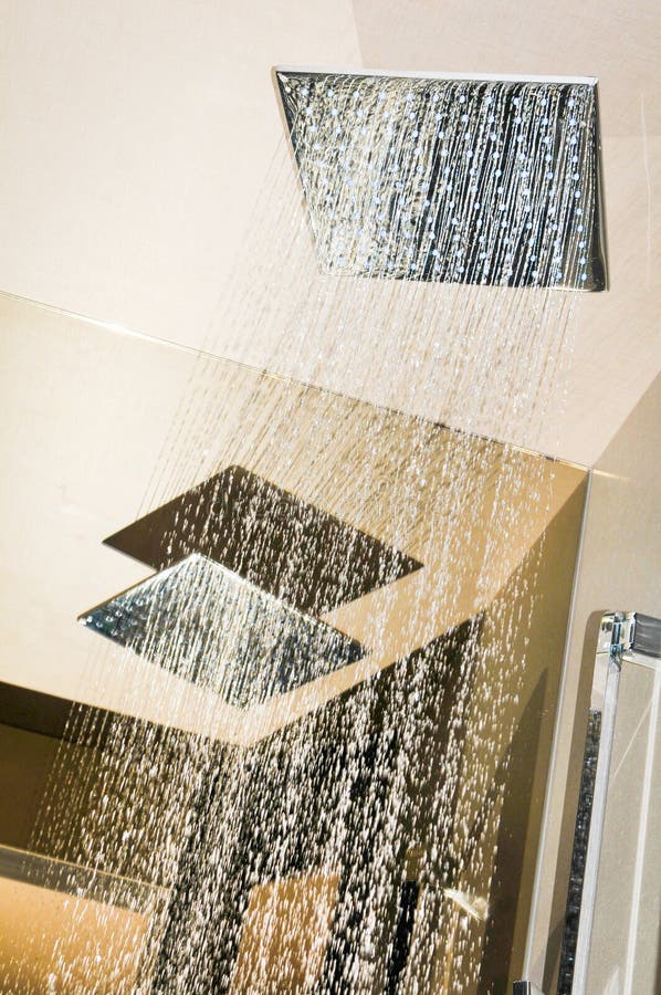 Modern ceiling shower stock image. Image of material - 109010827
