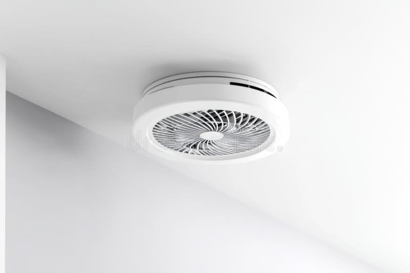 Modern Ceiling Ventilation Fan Mounted on a White Surface for Air ...