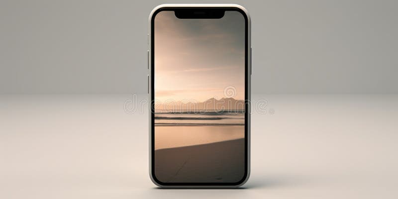 Modern Cell Phone Resting Wooden Table Suitable Technology Concepts ...