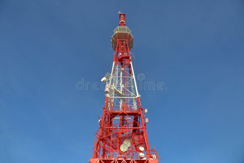 Modern cell tower stock photo. Image of mobile, signal - 135401526