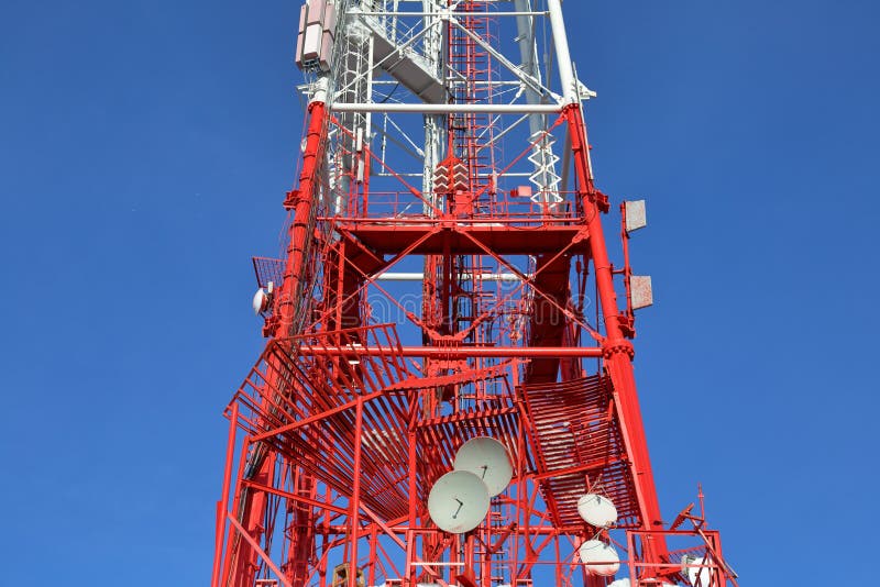 Modern cell tower stock photo. Image of mobile, signal - 135401526
