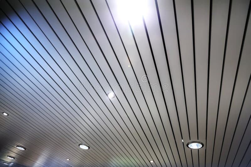 Modern Celling with Spotlight Illumination Stock Image - Image of spot ...