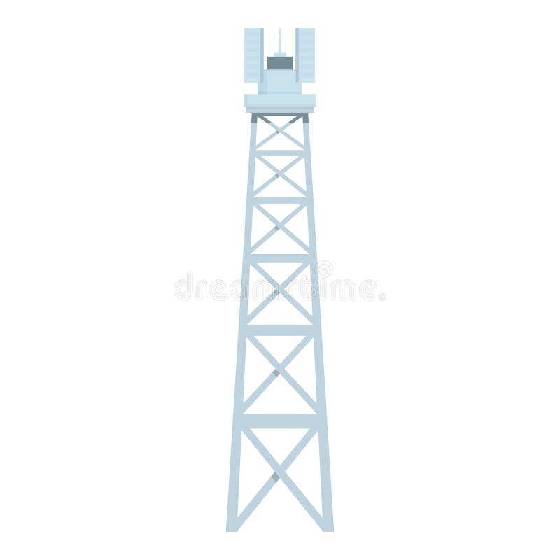 Modern Cellular Tower Isolated on White Stock Vector - Illustration of ...