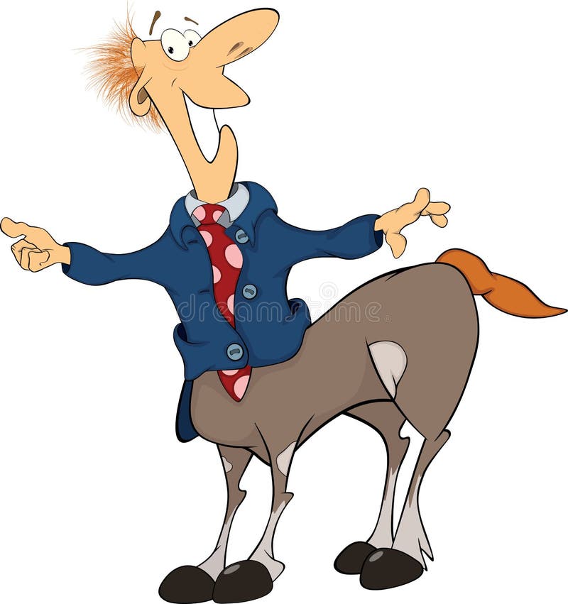 Modern centaur cartoon stock vector. Illustration of necktie - 35590634