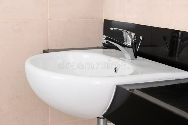 Modern Ceramic Hand Wash Basin Stock Photo - Image of metal, basin ...