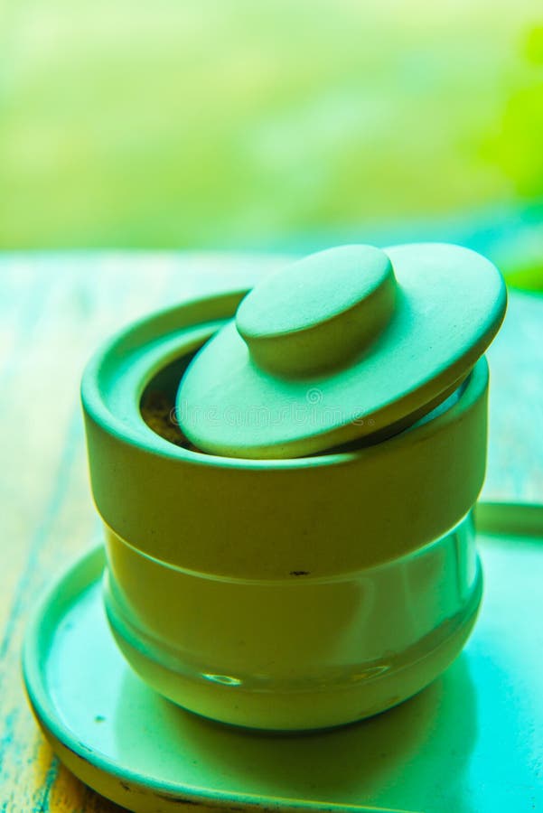 Modern Ceramic Jar with Cover Stock Image - Image of modern ...