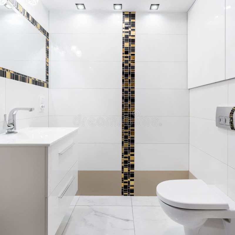 Modern Ceramic Tiles in Bathroom Stock Photo - Image of home, ceramic ...